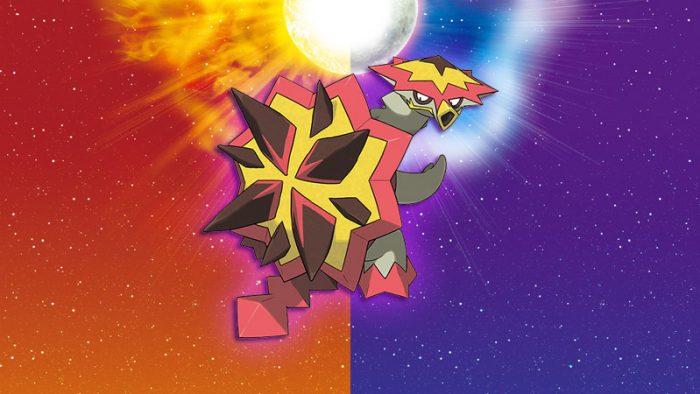 Feuer-Drachen Pokémon Turtonator | monokai